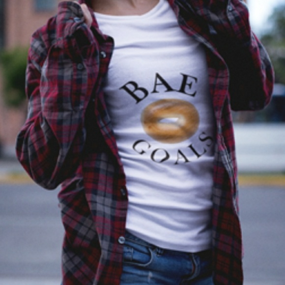 glamfoxx | Tops | Bae Goals Bagel Tshirt | Poshmark